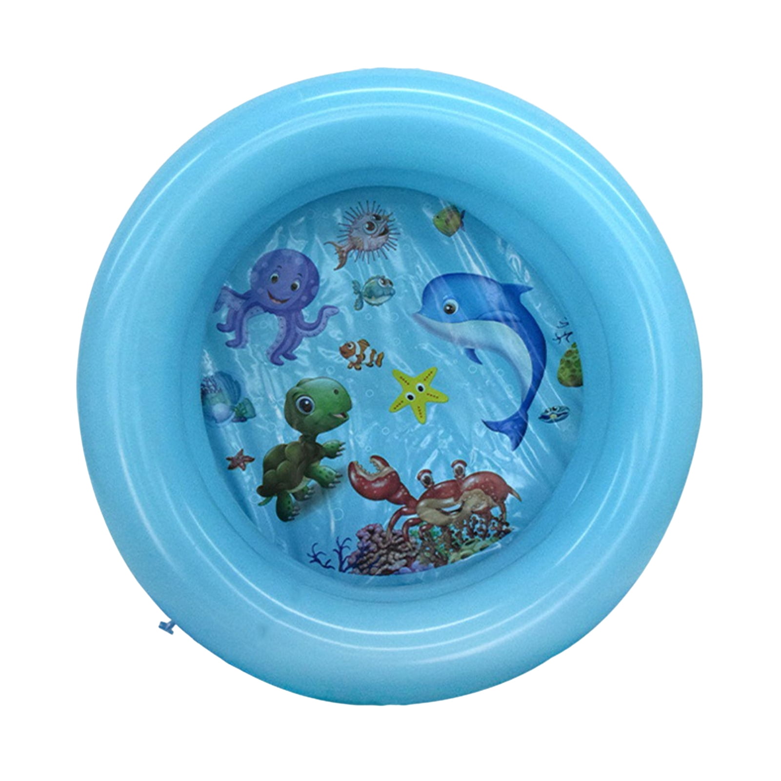 Thogive Inflatable Kiddie Pool, 27.56"X7.87" Blow up Kids Pool, 2 Rings ...