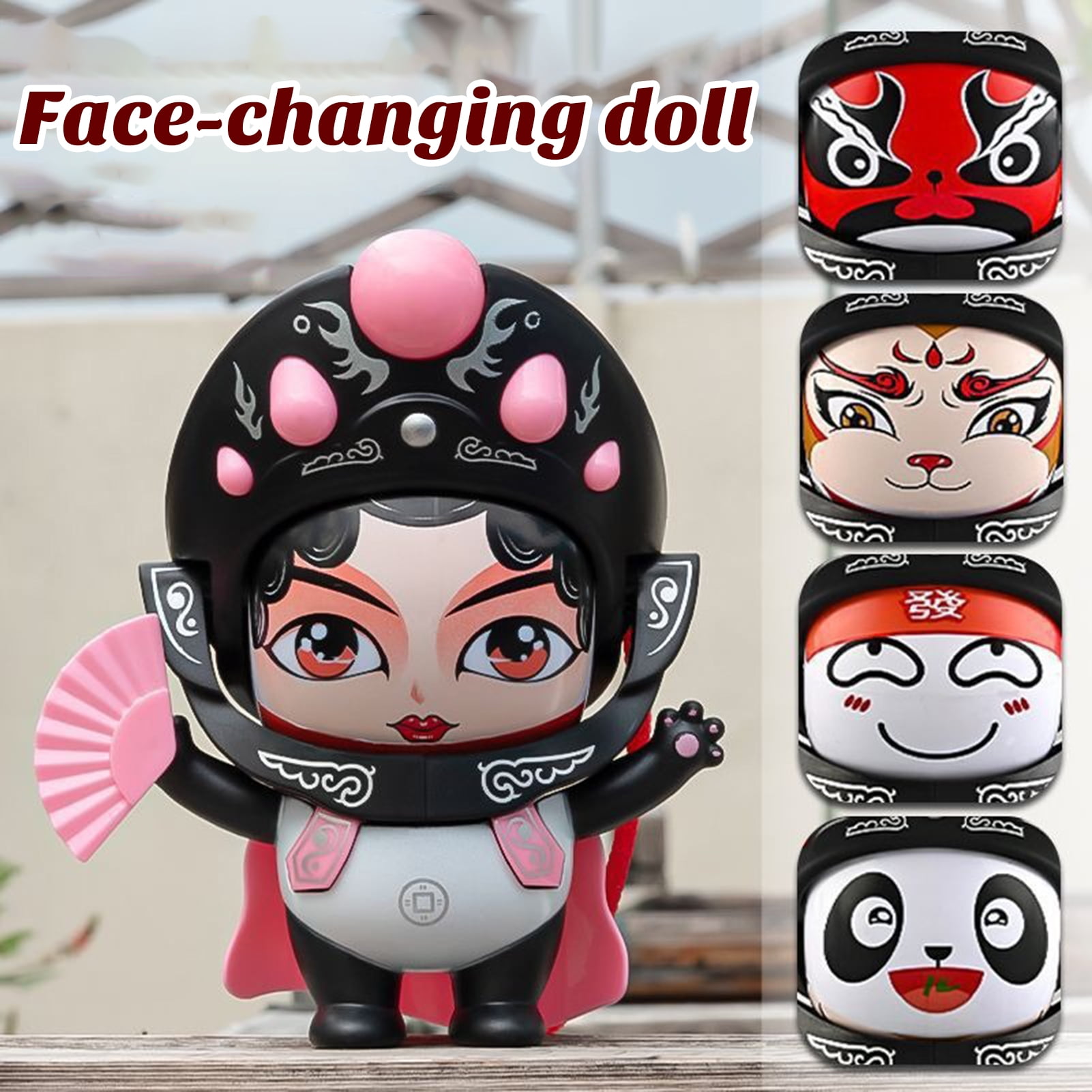 Thogive Kids Toys Chinese Opera Face Changing Doll - Mask Shifting ...
