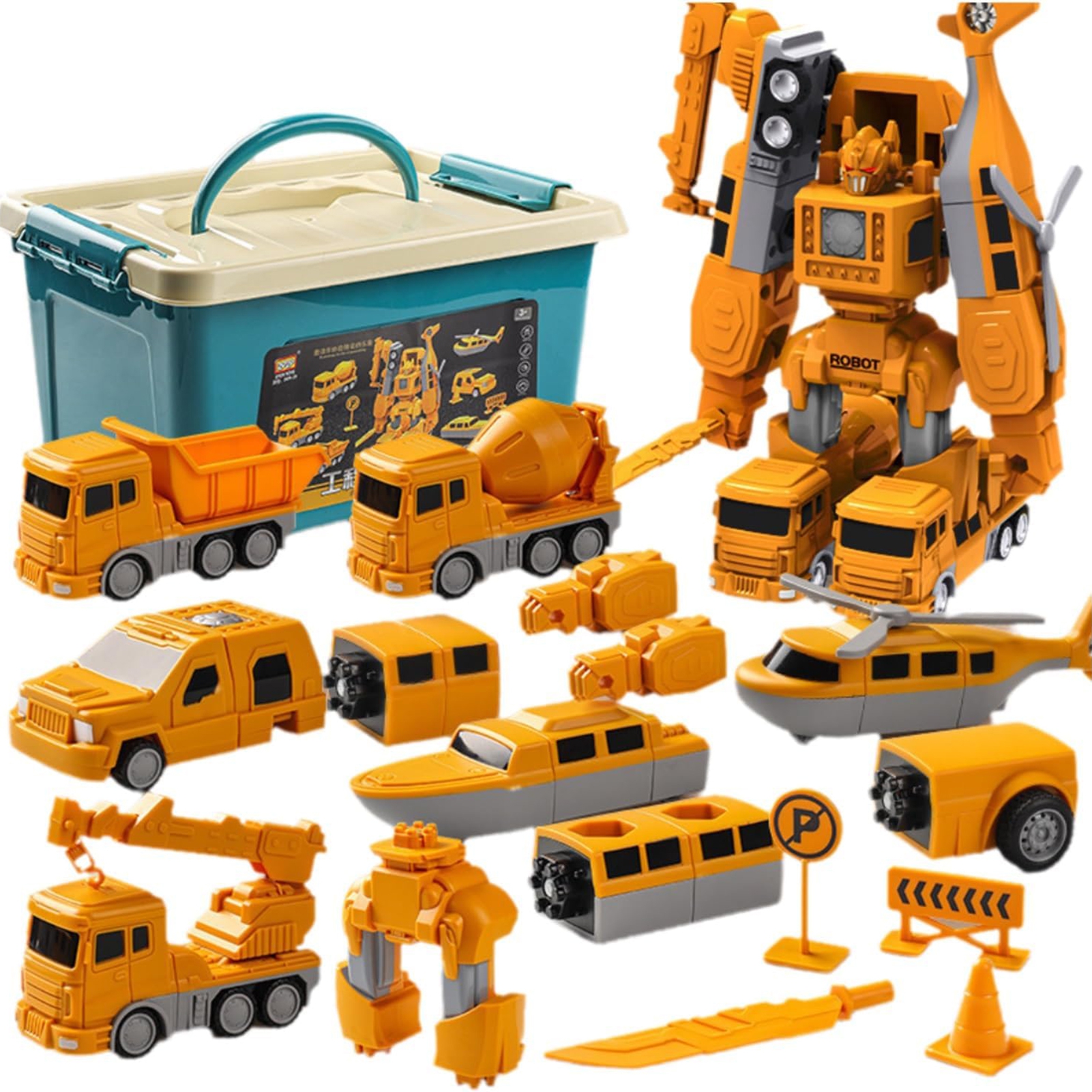 Thogive Transforming Robot Toys Set for 4 5 6 Year Old Boys, Easy to ...