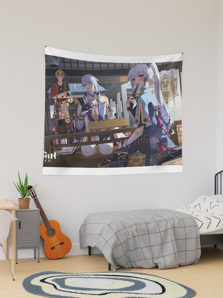 Thoma, Ayato & Ayaka - Genshin Impact Tapestry Tapestries Wall Hanging ...