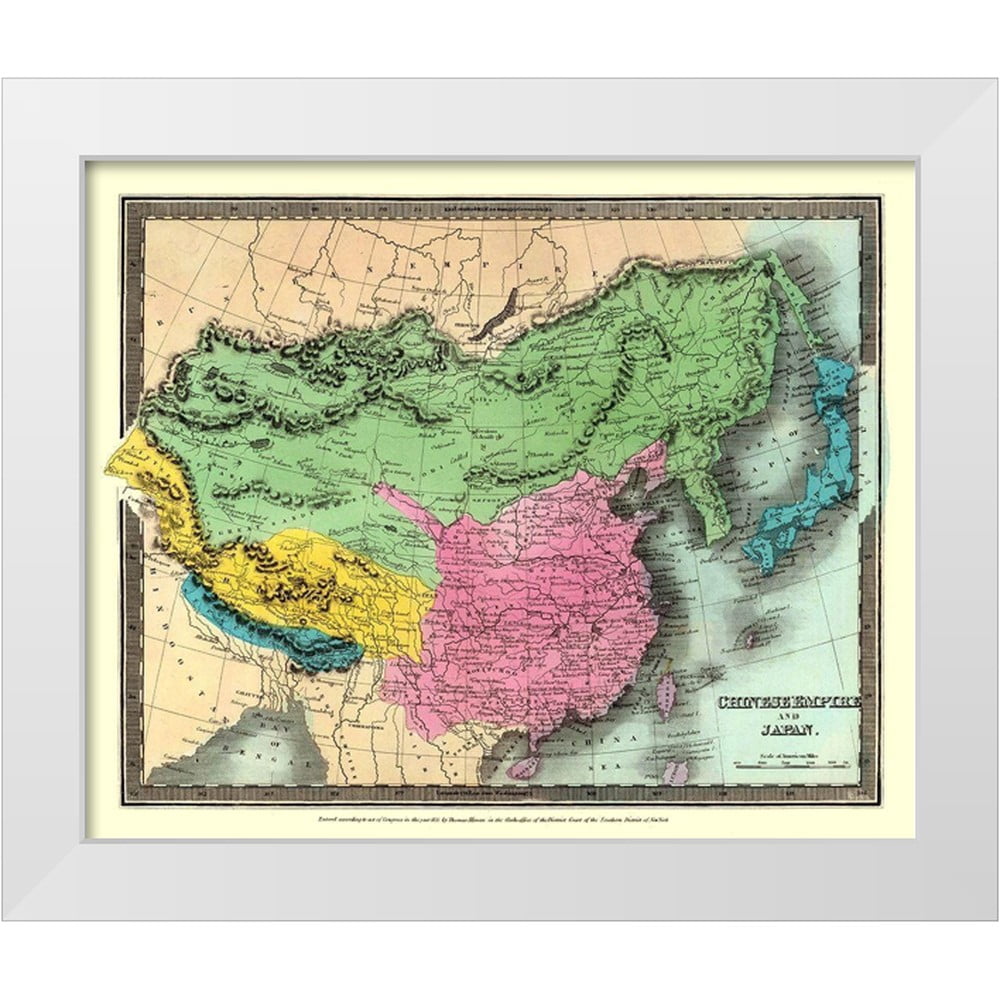 Thomas 14x12 White Modern Wood Framed Museum Art Print Titled - Asia ...