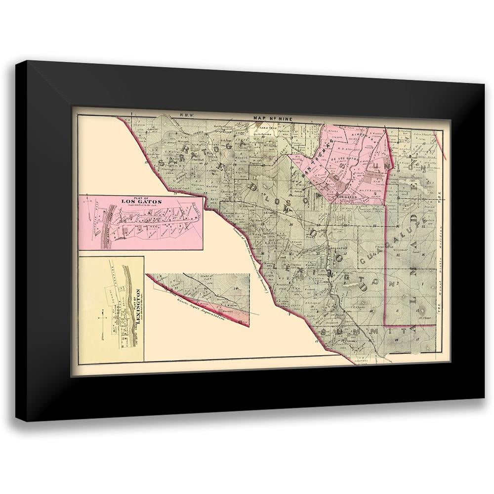 Thomas 24x17 Black Modern Framed Museum Art Print Titled - Santa Clara ...