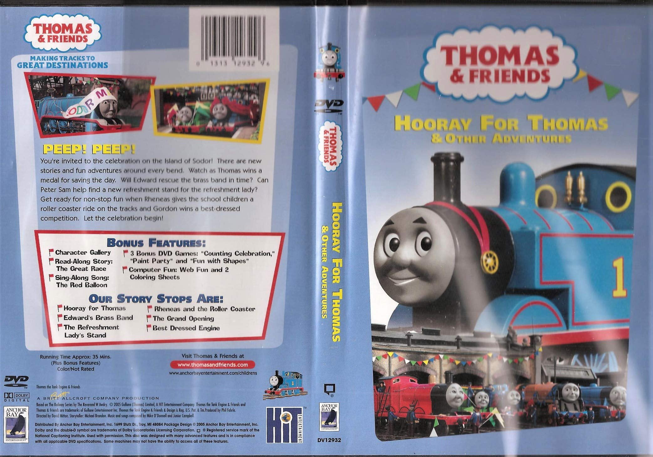 Thomas And Friends - Hooray For Thomas And Other Adventures [DVD] NEW ...