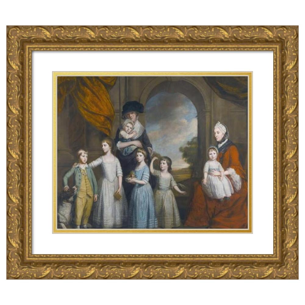 Thomas Beach 18x15 Gold Ornate Wood Frame and Double Matted Museum Art ...