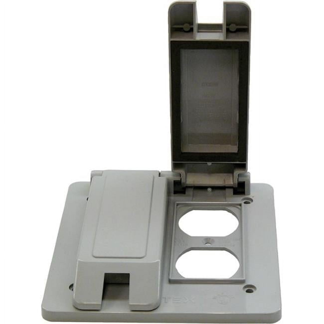Thomas & Betts 5133347B PVC Outdoor 2 Gang Double Duplex Outlet Cover ...