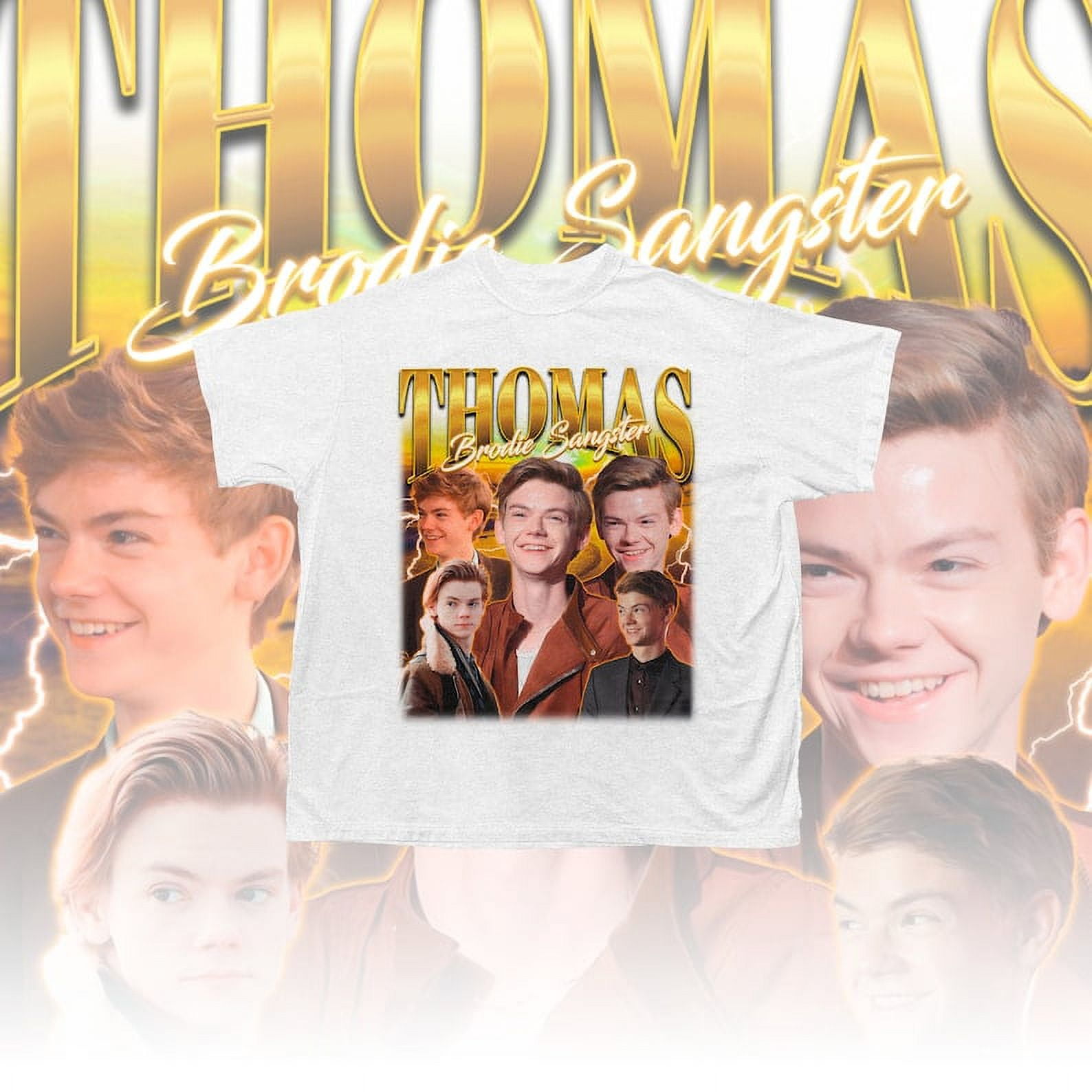 Thomas Brodie Sangster 90s Tee - Thomas Brodie Sweatshirt - Thomas Brodie Fan Merch - Thomas ...