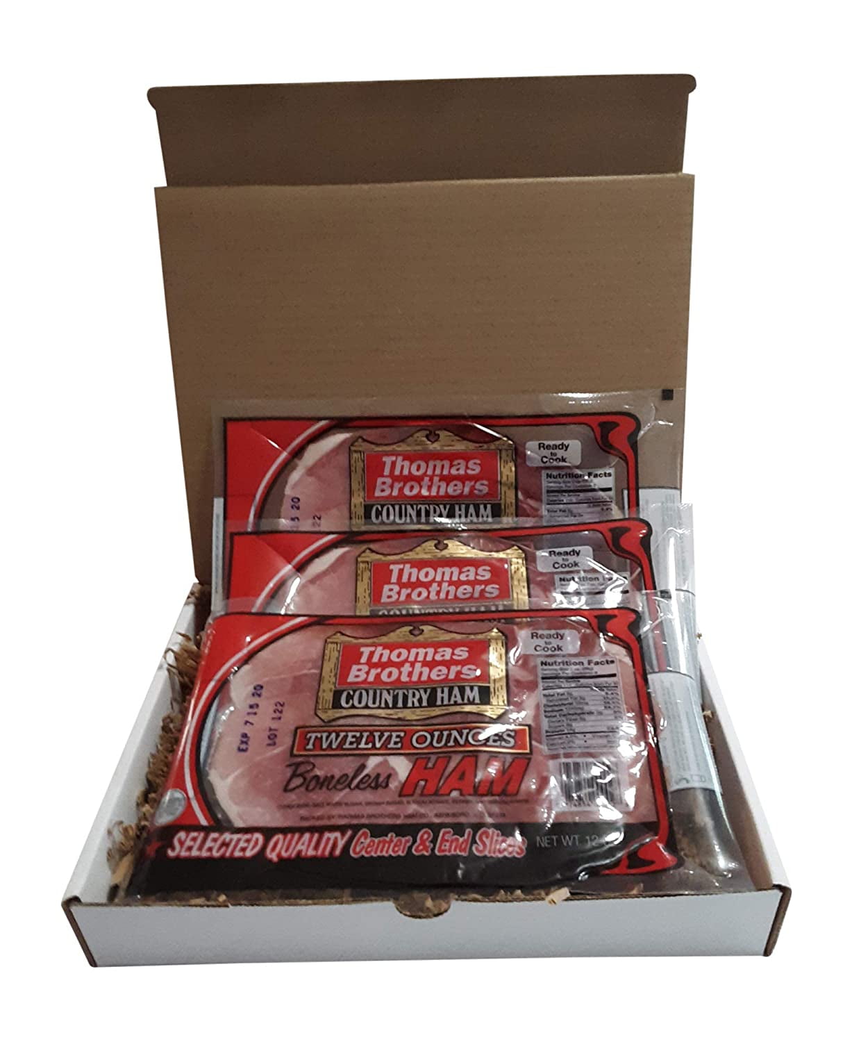 Thomas Brothers Country Ham Gift Pack, 3 - 12 Ounce Packages of Country ...