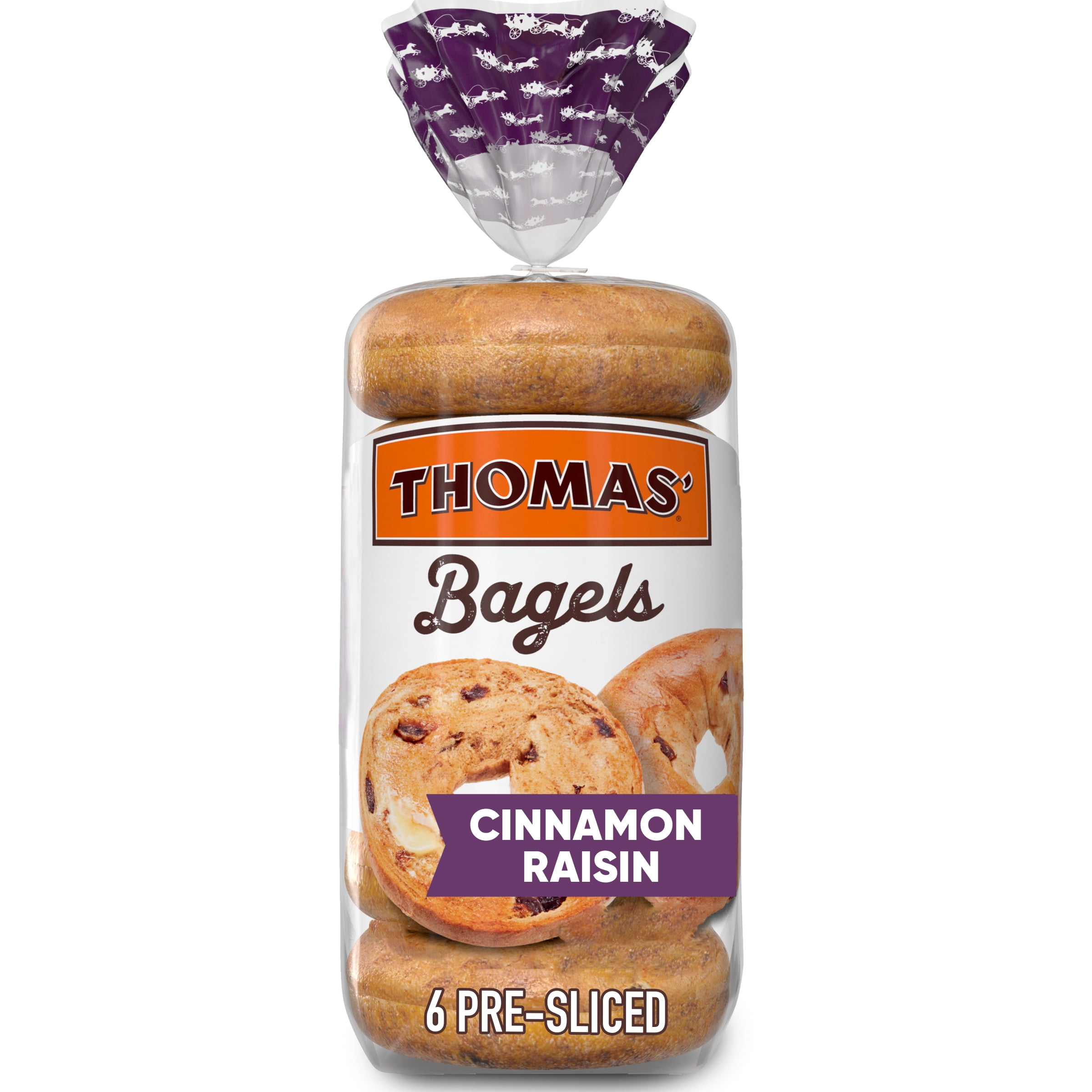 Thomas' Cinnamon Raisin Bagels, 6 Count, 20 oz Bag - Walmart.com