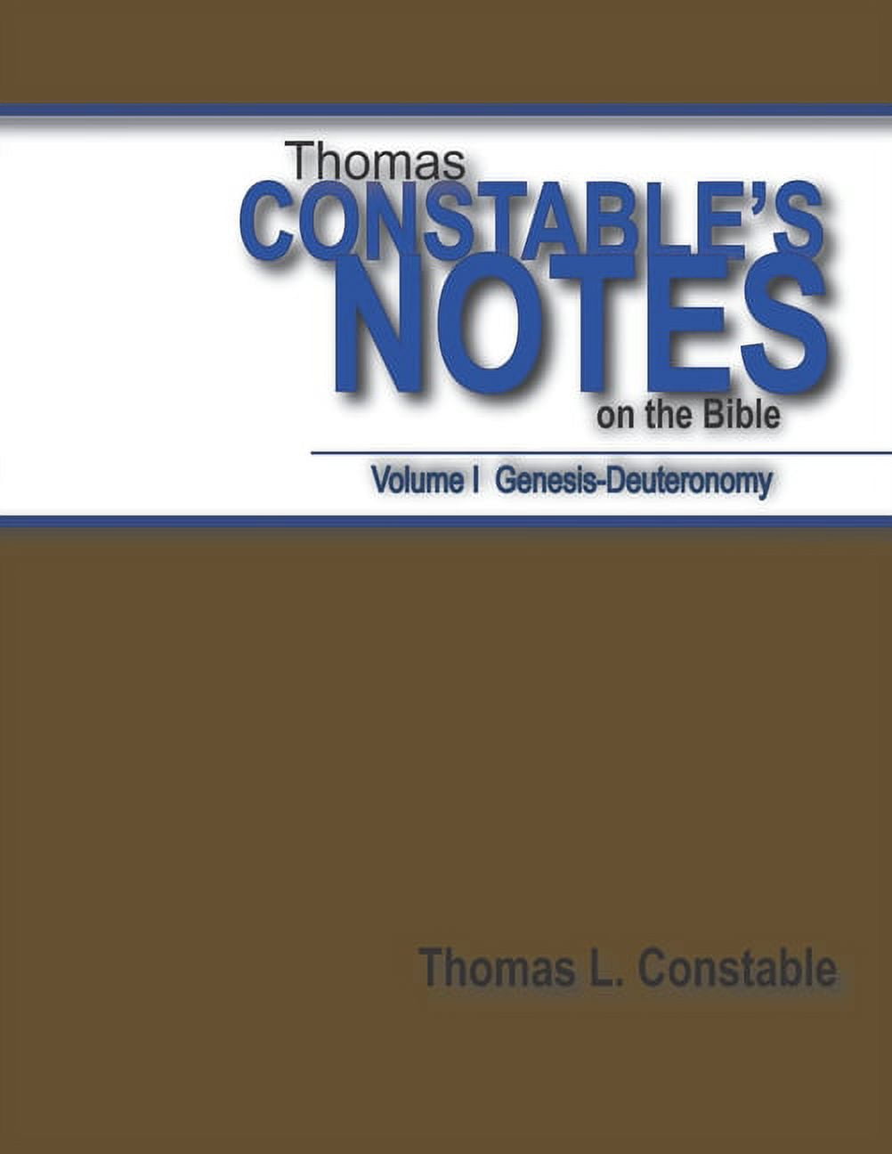 Thomas Constable Notes on the Bible Vol. 1 (Paperback) by Thomas ...