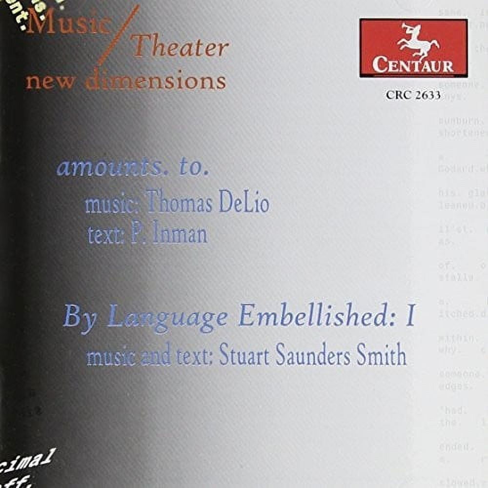 Thomas Delio - Amounts to / By Language Embellished - Music ...