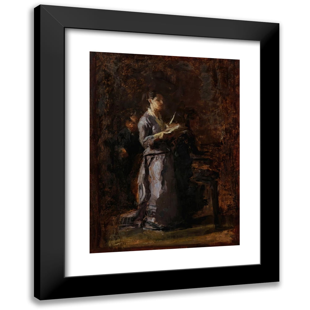 Thomas Eakins 14x18 Black Modern Framed Museum Art Print Titled - Study ...