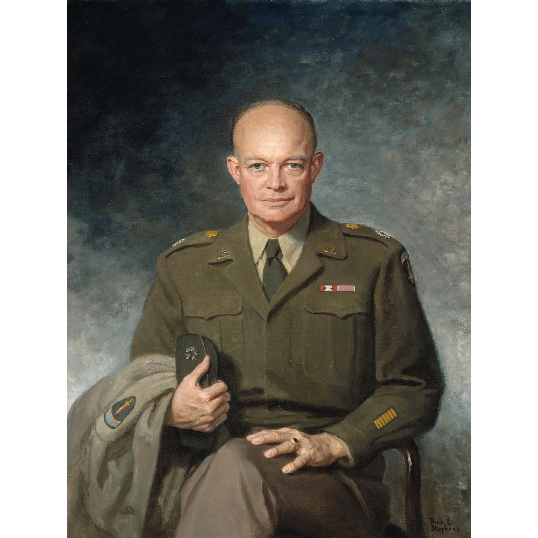 Thomas Edgar Stephens Dwight D Eisenhower Extra Large Art Print Wall ...