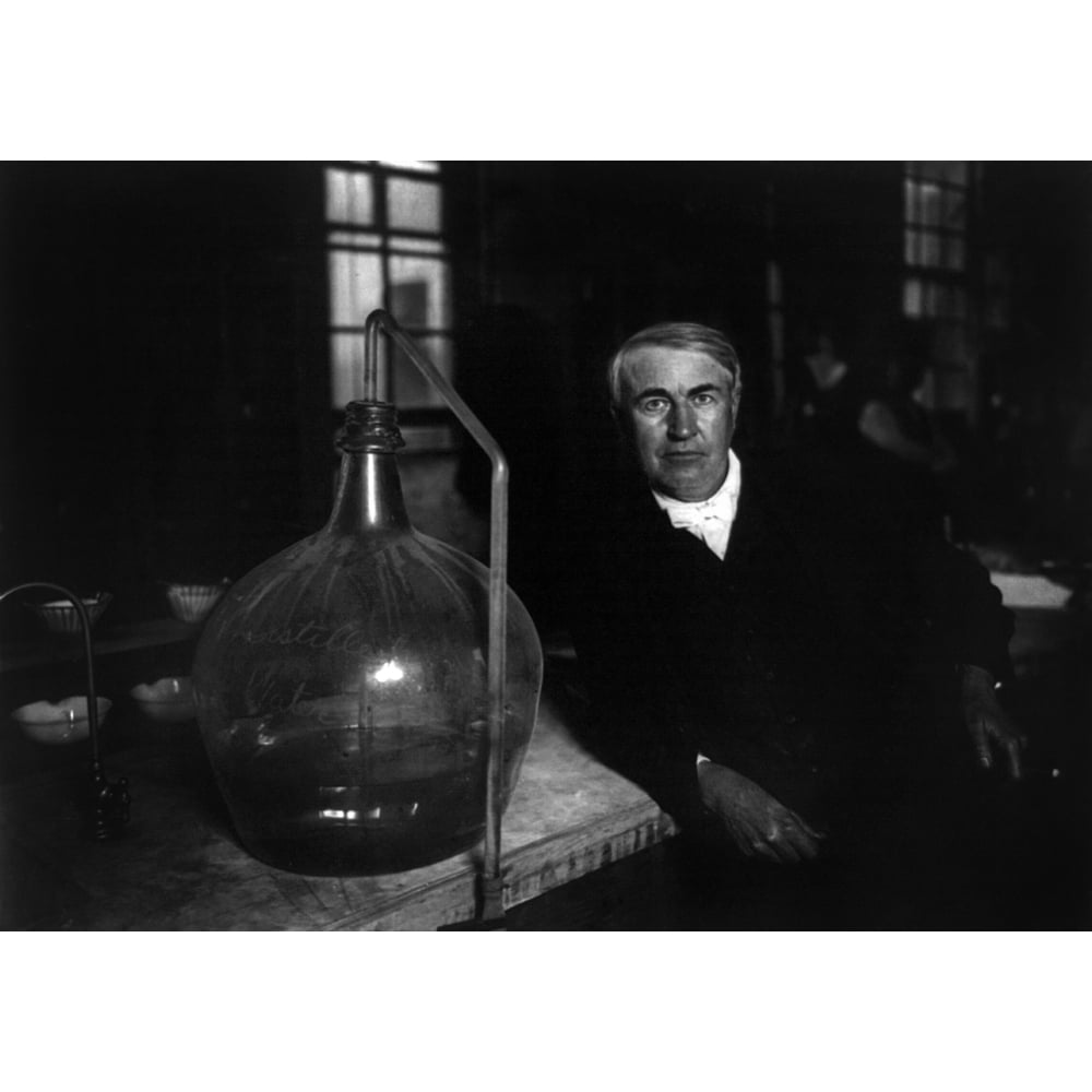 Thomas Edison. Namerican Inventor. Photographed In His Laboratory With ...