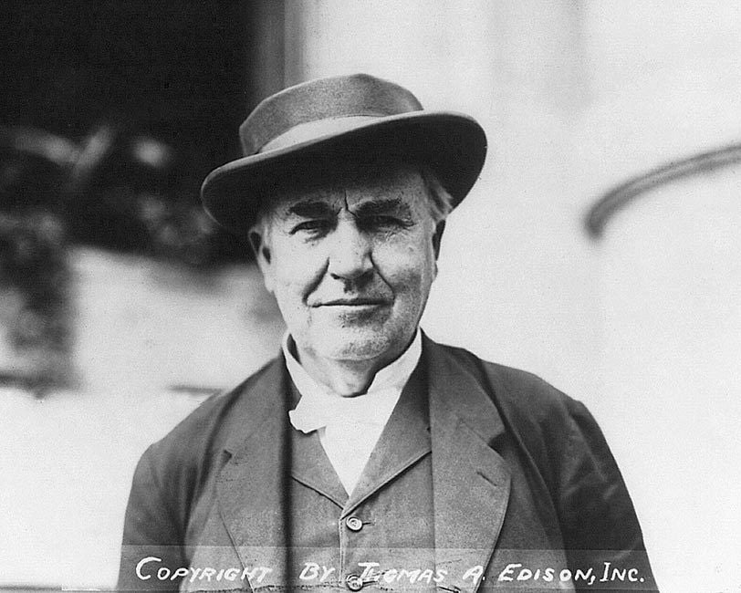 Thomas Edison Head and Shoulders - 24x36 Inch Laminated Poster ...