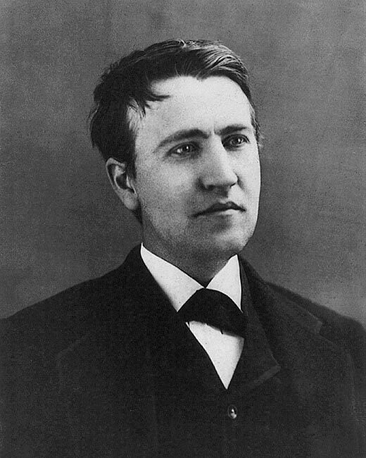 Thomas Edison Head and Shoulders Portrait Style - A - 24x36 Inch Glossy ...