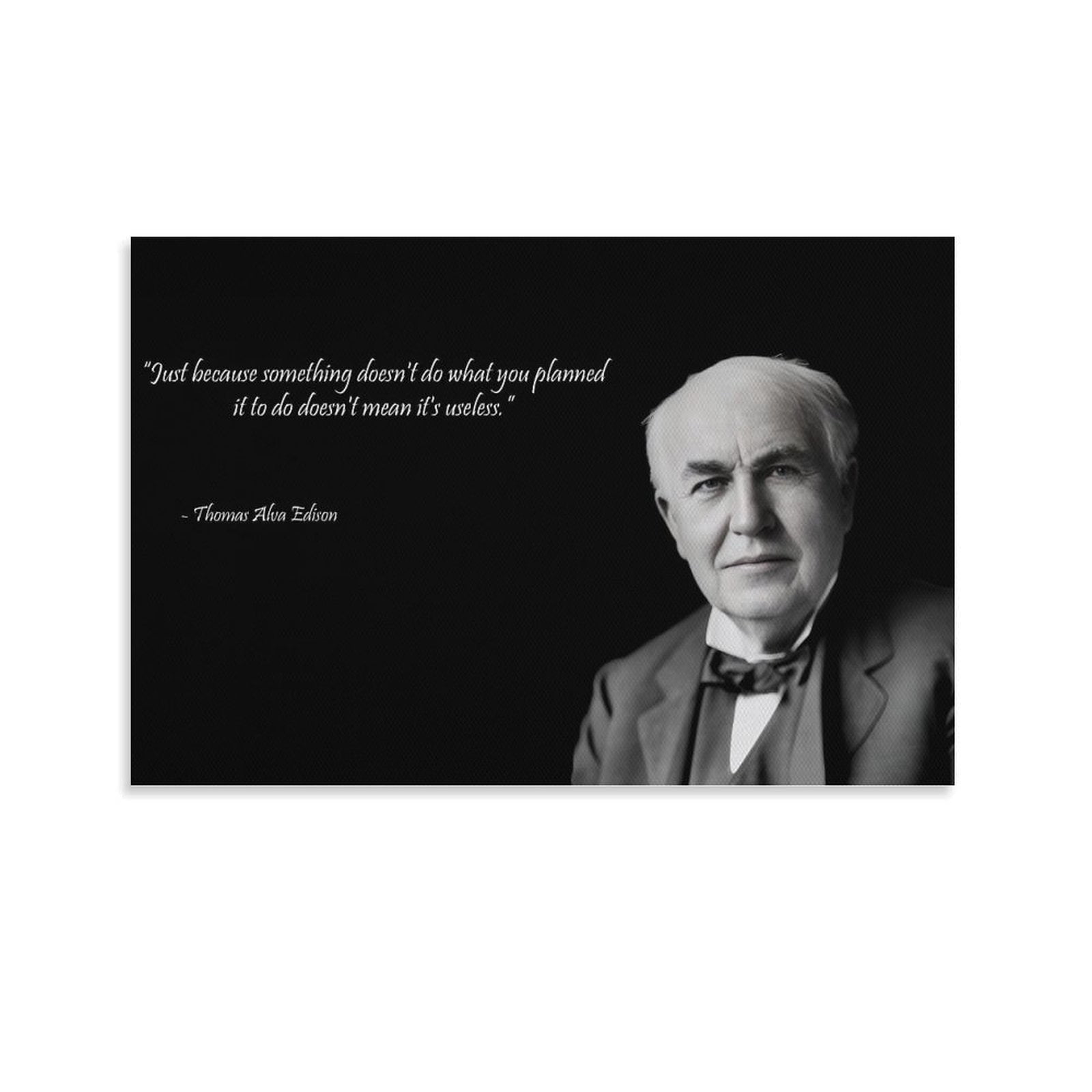 Thomas Edison Inventor Motivational Poster Quote Inspirational Art ...