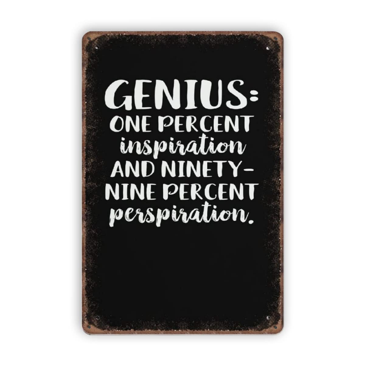 Thomas Edison Quote Print Or Poster Genius NoveltyRetro Embossed For ...