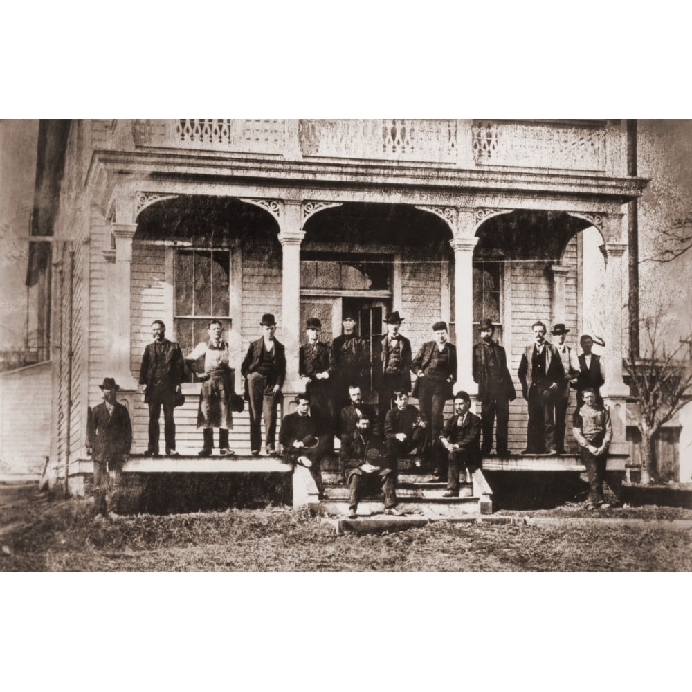 Thomas Edison With The Engineers And Technicians Of His Menlo Mark ...
