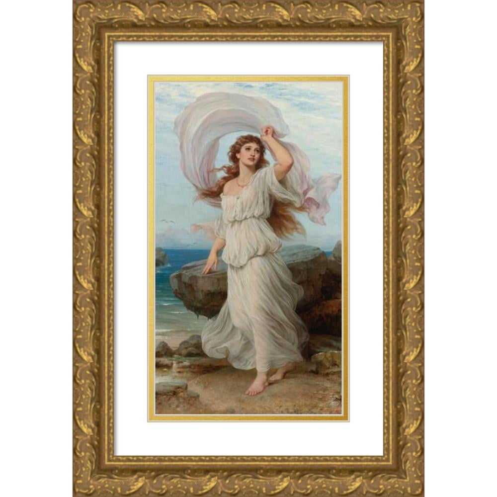 Thomas Francis Dicksee 10x14 Gold Ornate Wood Frame and Double Matted ...