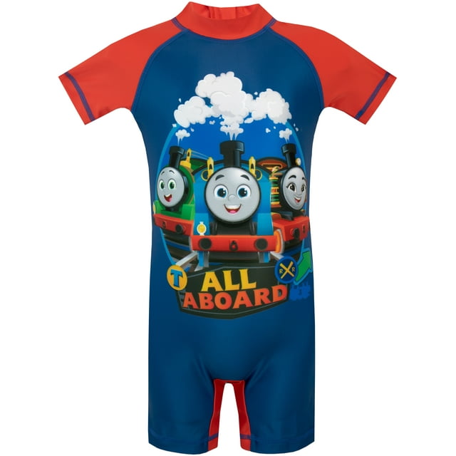 Thomas & Friends Boys All Aboard Swimsuit Red Sizes 18M-8 - Walmart.com