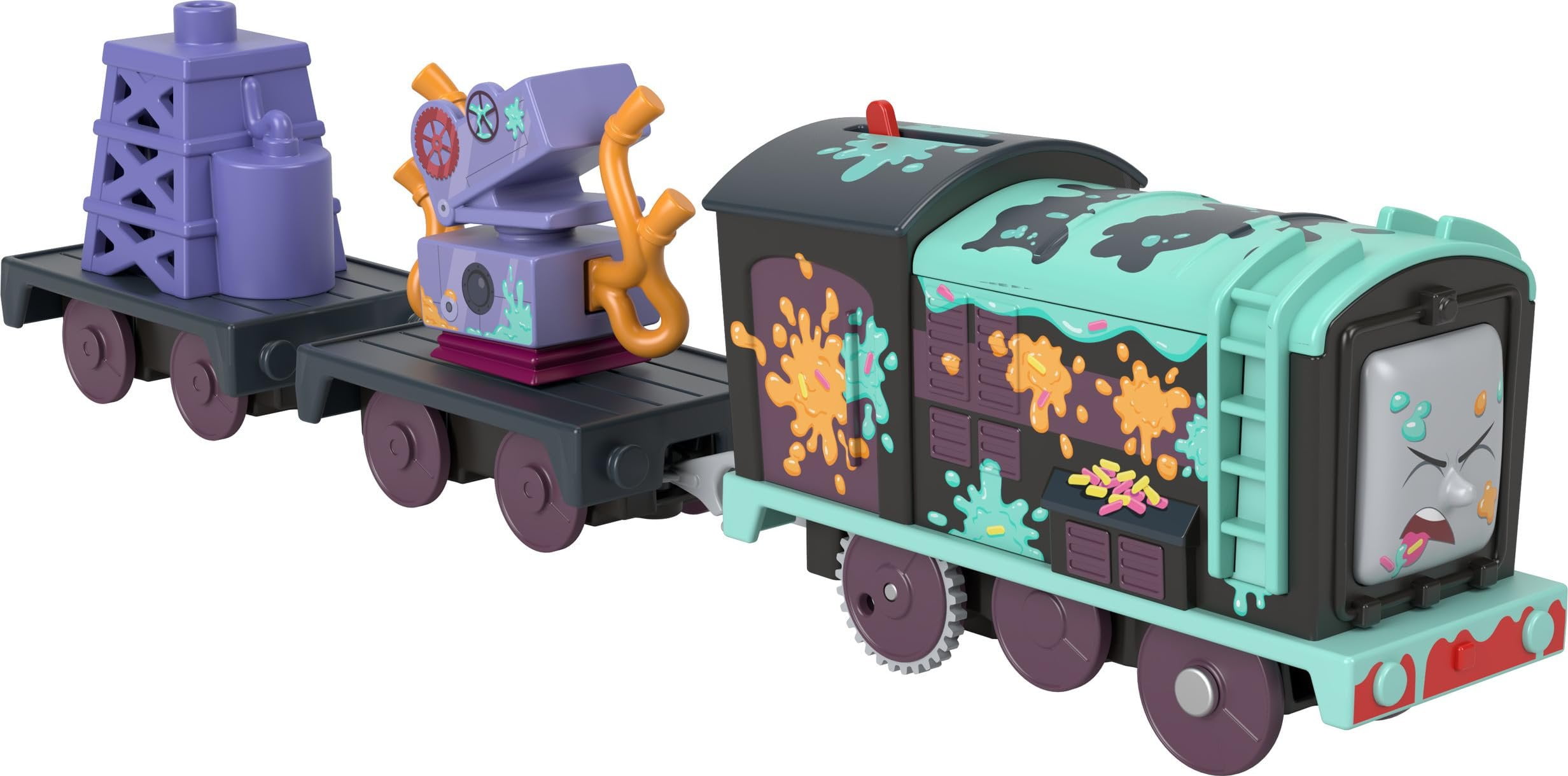 Thomas & Friends Motorized Toy Train Frosting Diesel Engine with Cargo ...