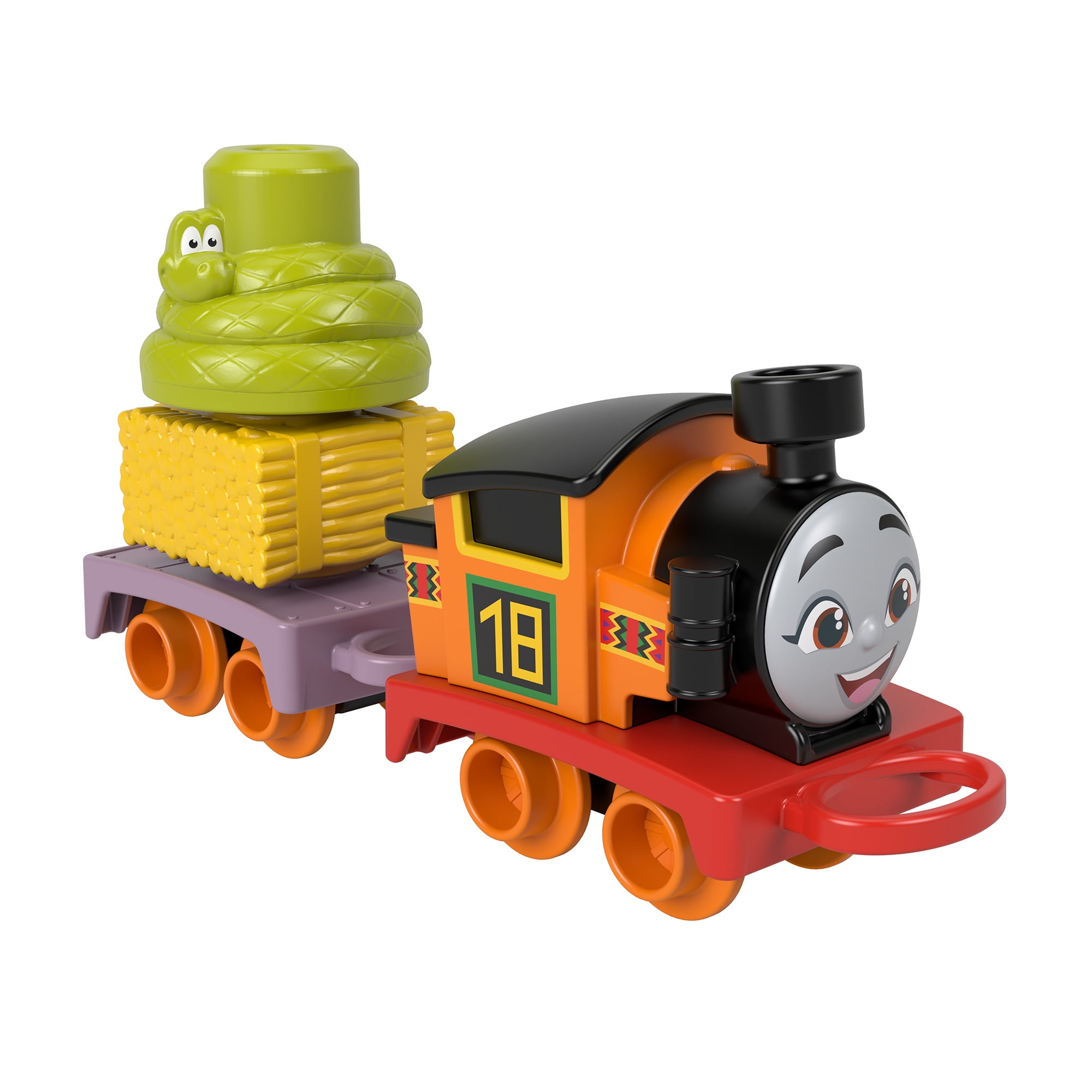 Thomas & Friends My First Nia Push-Along Toy Train with Stacking Cargo ...