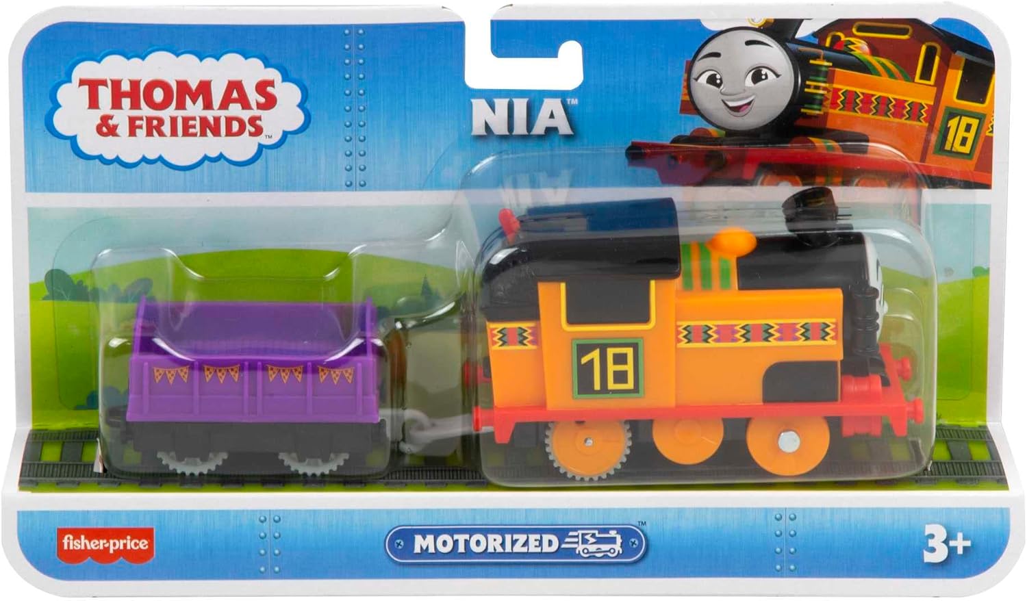 Thomas & Friends Nia Motorized Toy Train Engine - Character Figure ...