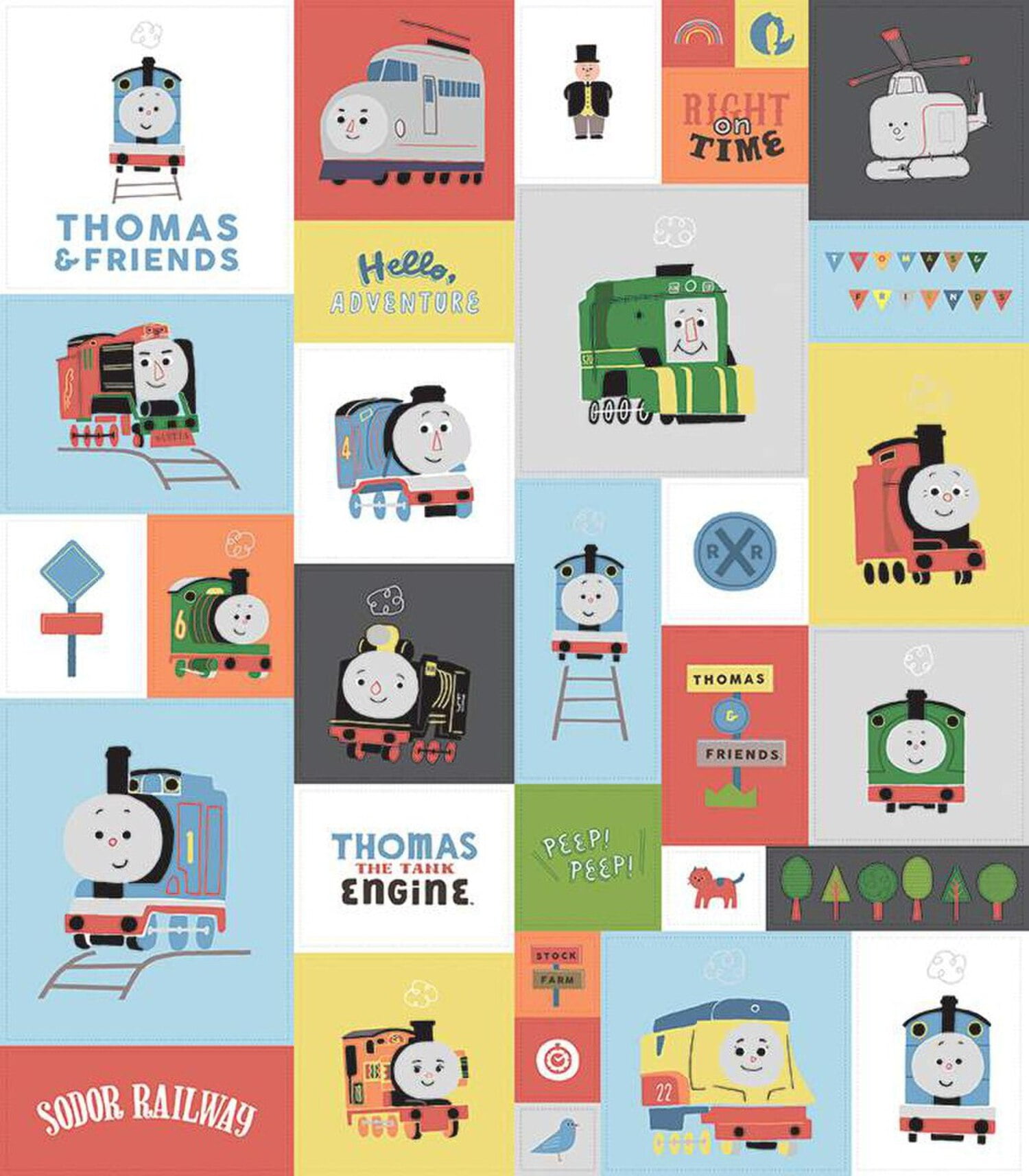 Thomas Friends™ Sodor Railway Cheater Print Cotton Fabric - Walmart.com