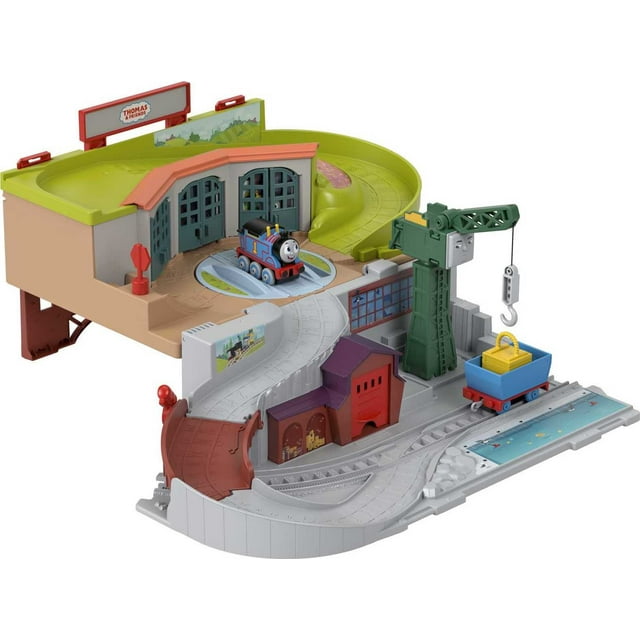 Fisher-Price Thomas & Friends Sodor Playset with Diecast Thomas Train ...