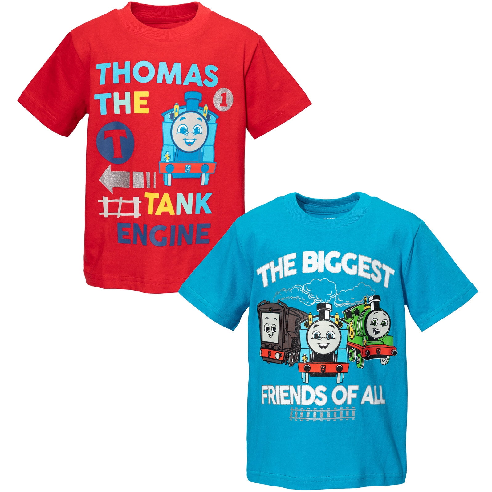 Thomas & Friends Boys Train Clothes T-Shirts Tops Multipack Tees, Blue ...