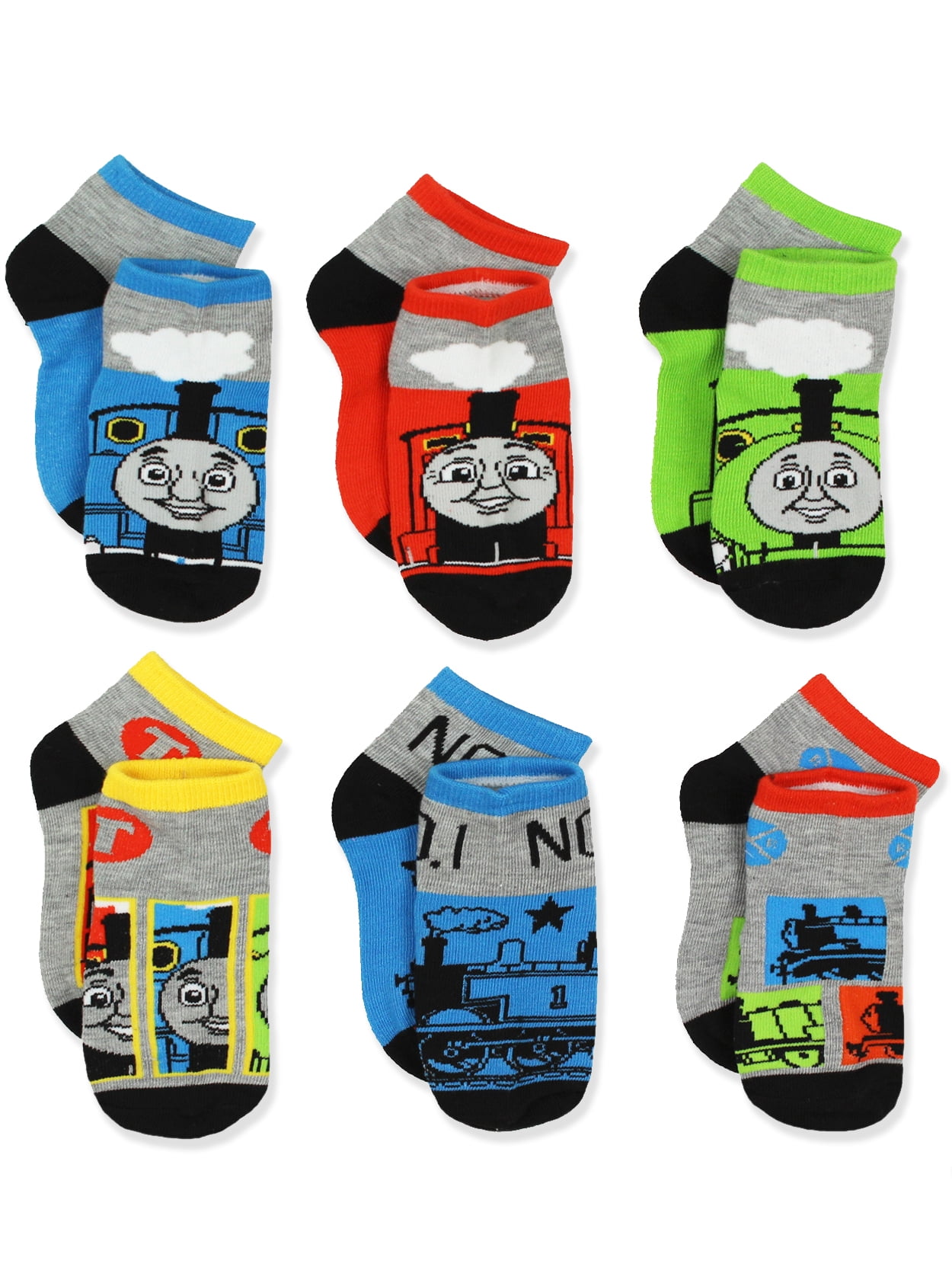 Thomas & Friends Little Kids Toddler Boys 6 pack Socks Set TE017BQS ...