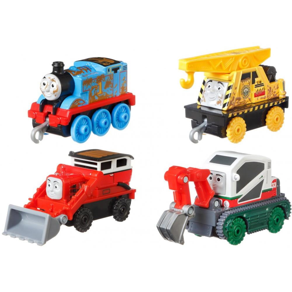 Thomas & Friends TrackMaster Push Along Trains, Hard At Work 4-Pack ...
