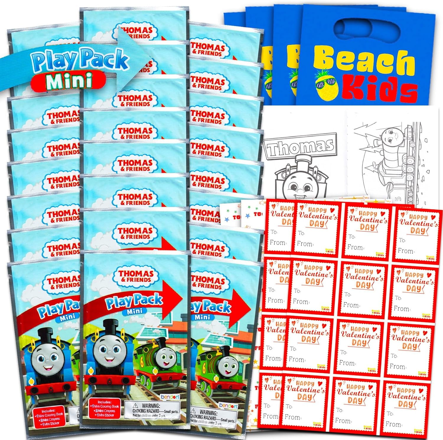 Thomas and Friends Valentines Day Cards for Kids School - 24 Pack ...