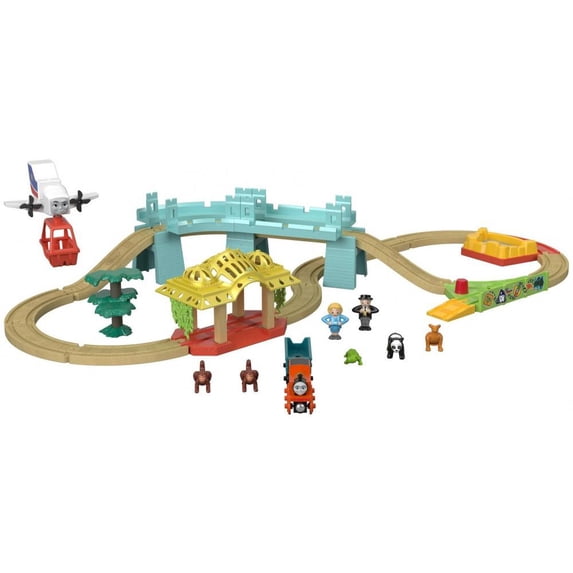 Thomas & Friends Wood Big World Adventure Train Set - Walmart.com