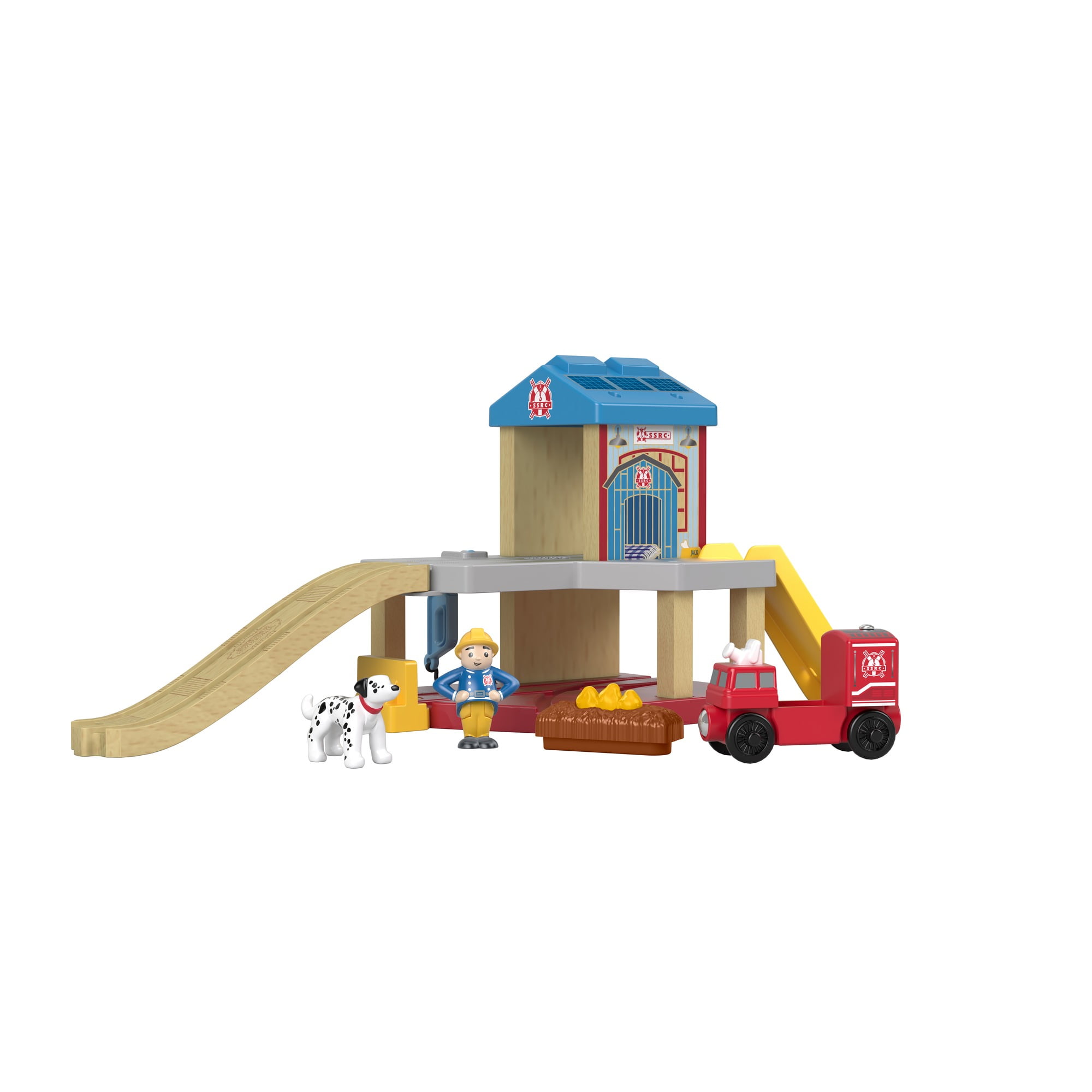 Thomas & Friends Wood Eco Rescue Firehouse Set - Walmart.com
