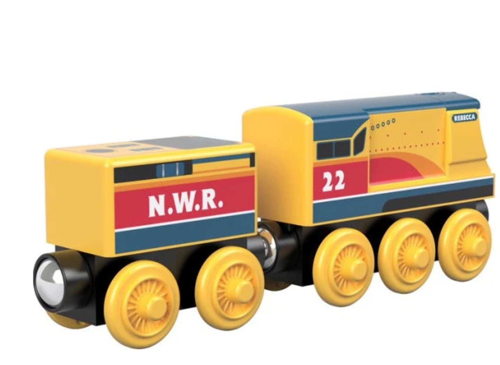 Fisher-Price Thomas & Friends Wood Rebecca Toy Train, Imaginative Play ...