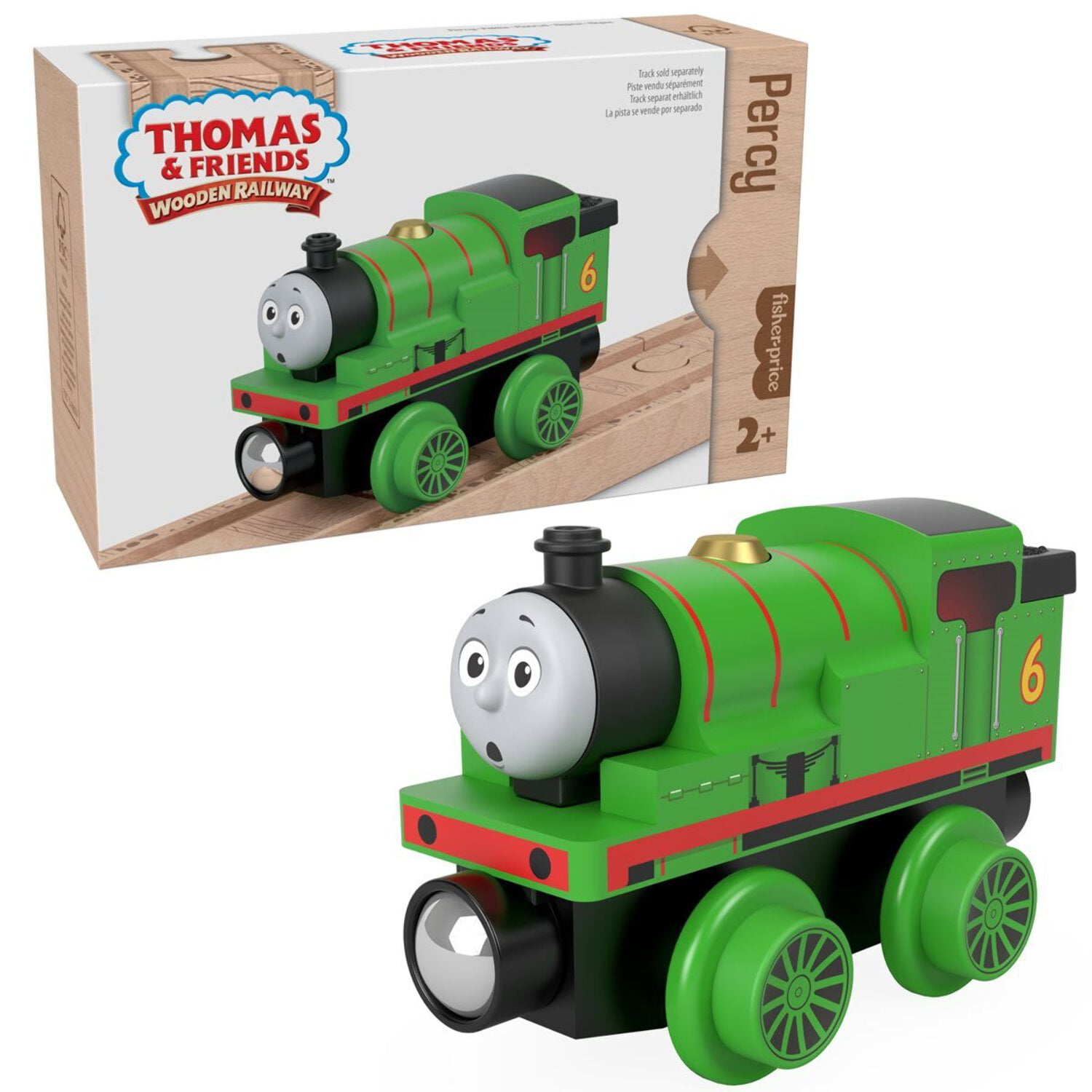Thomas & Friends Percy Wooden Train Toy with Magnetic Play Cars for ...