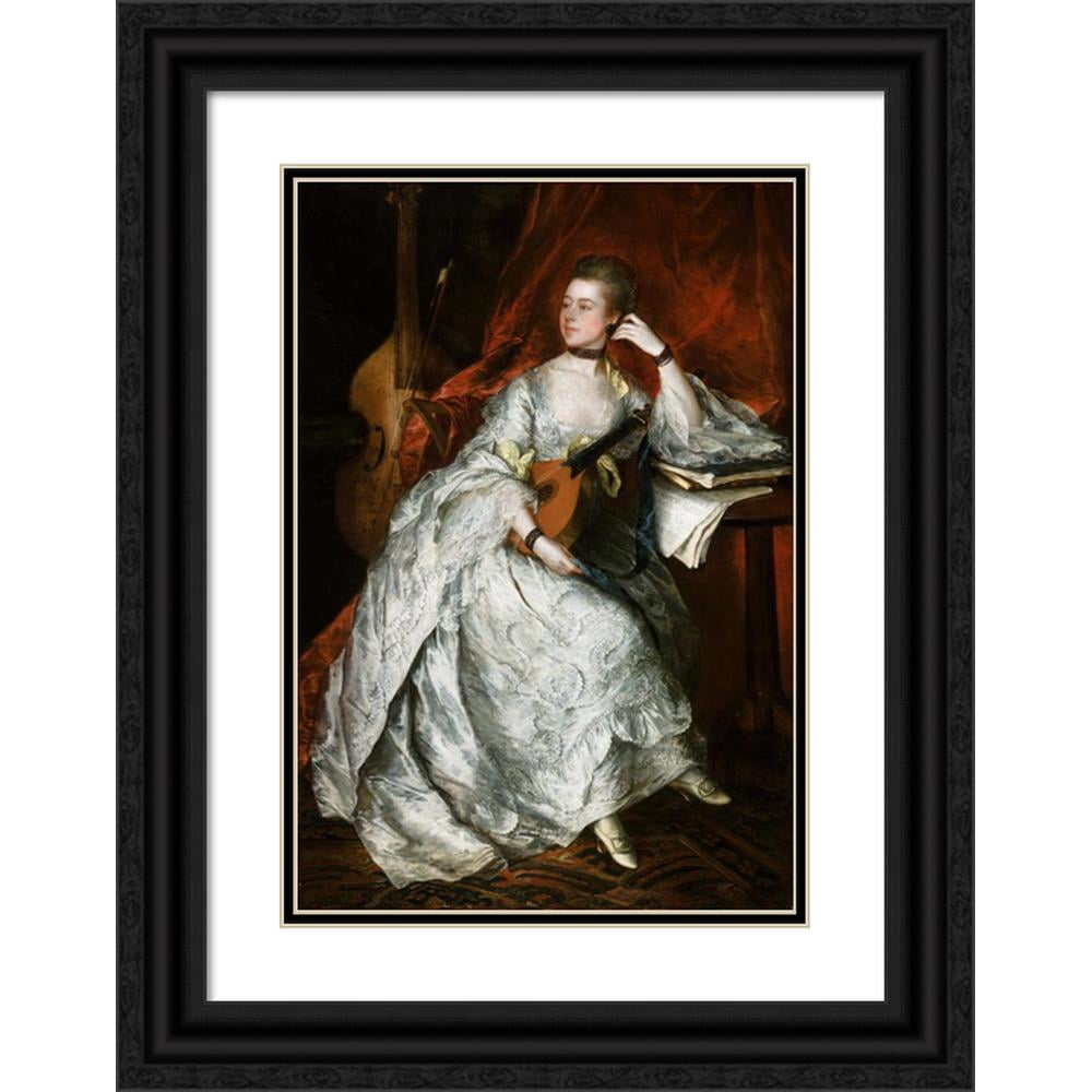 Thomas Gainsborough 11x14 Black Ornate Wood Framed Double Matted Museum ...