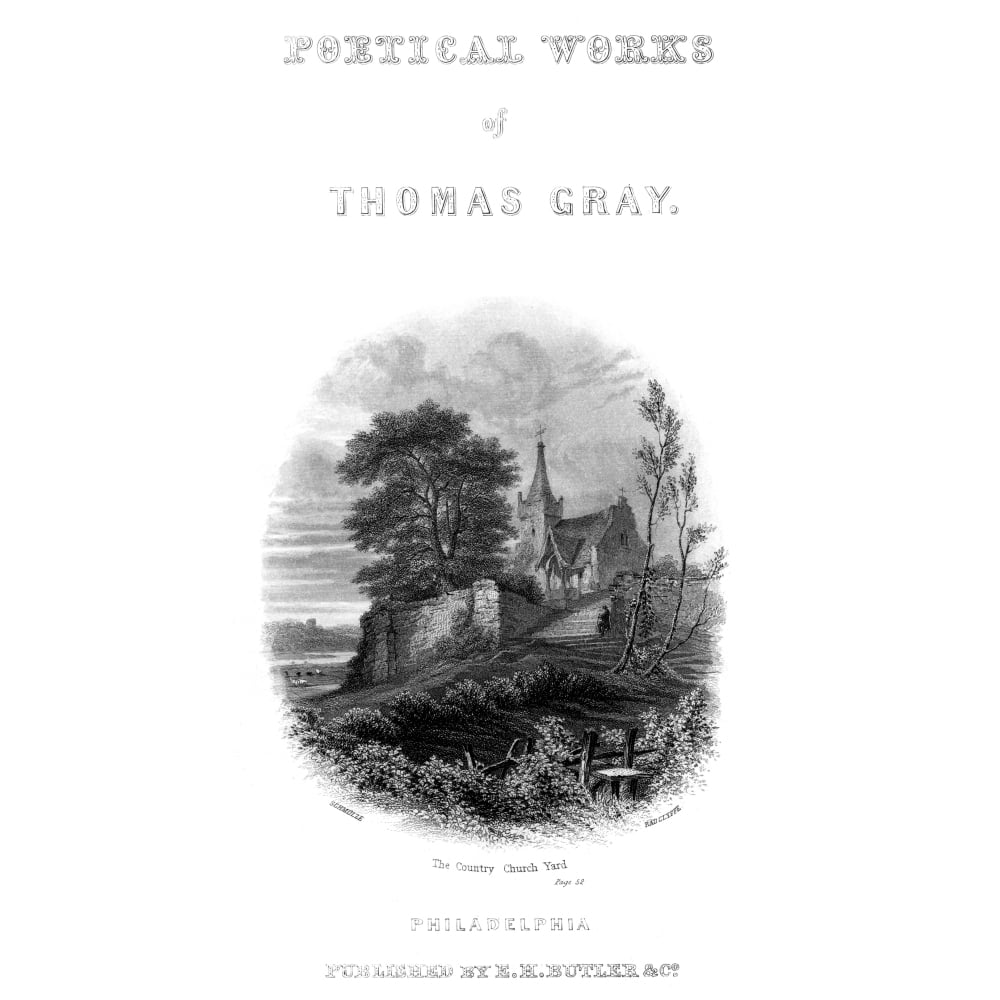 Thomas Gray Title-Page 1800S. Engraved Title-Page To A Mid-19Th Century ...