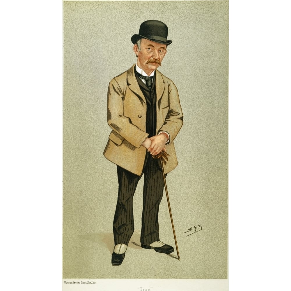 Thomas Hardy. Nenglish Novelist And Poet. Caricature Lithograph 1892 By ...
