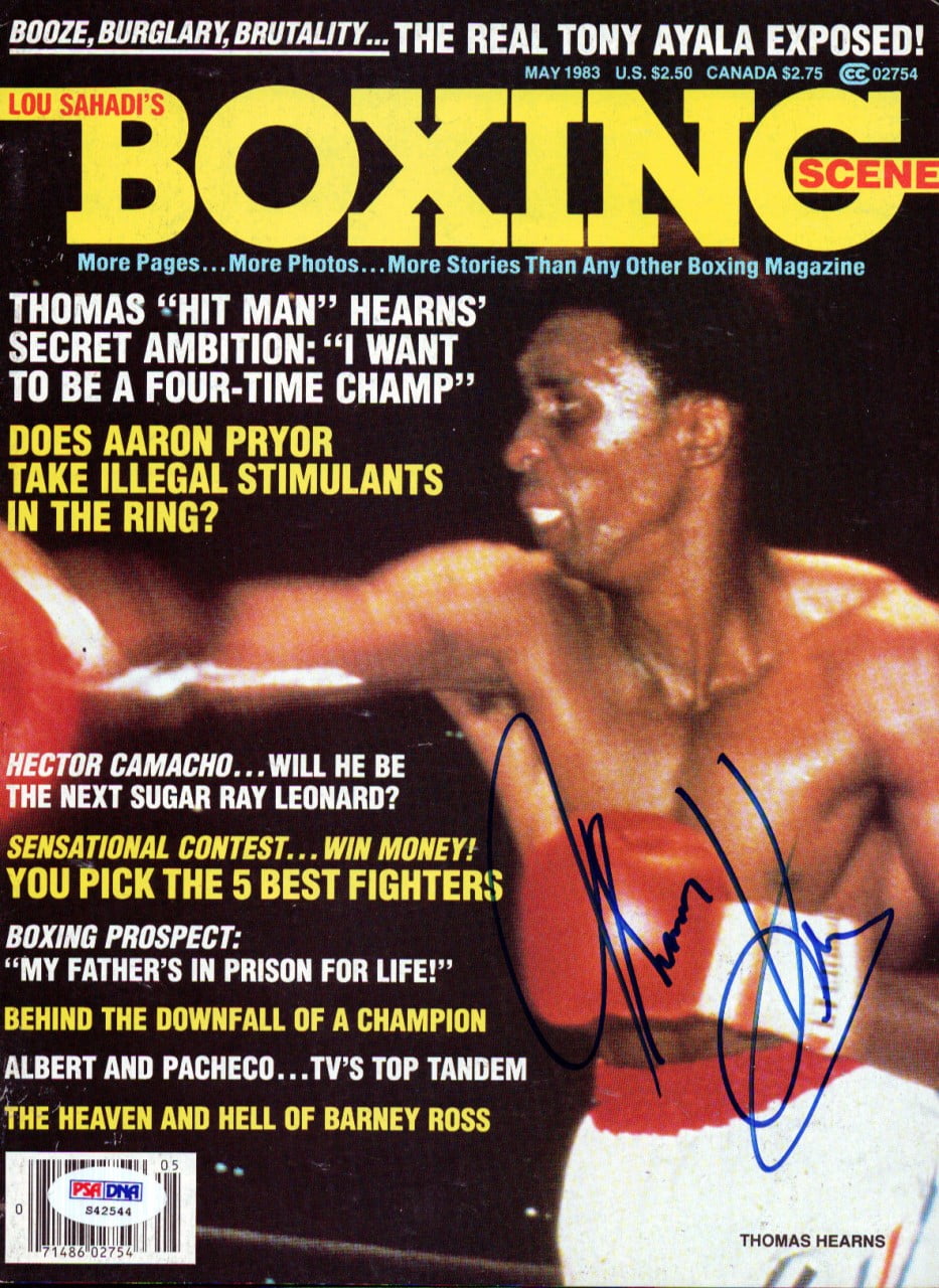 Thomas "Hitman" Hearns Autographed Boxing Scene Magazine Cover PSA/DNA #S42544 - Walmart.com