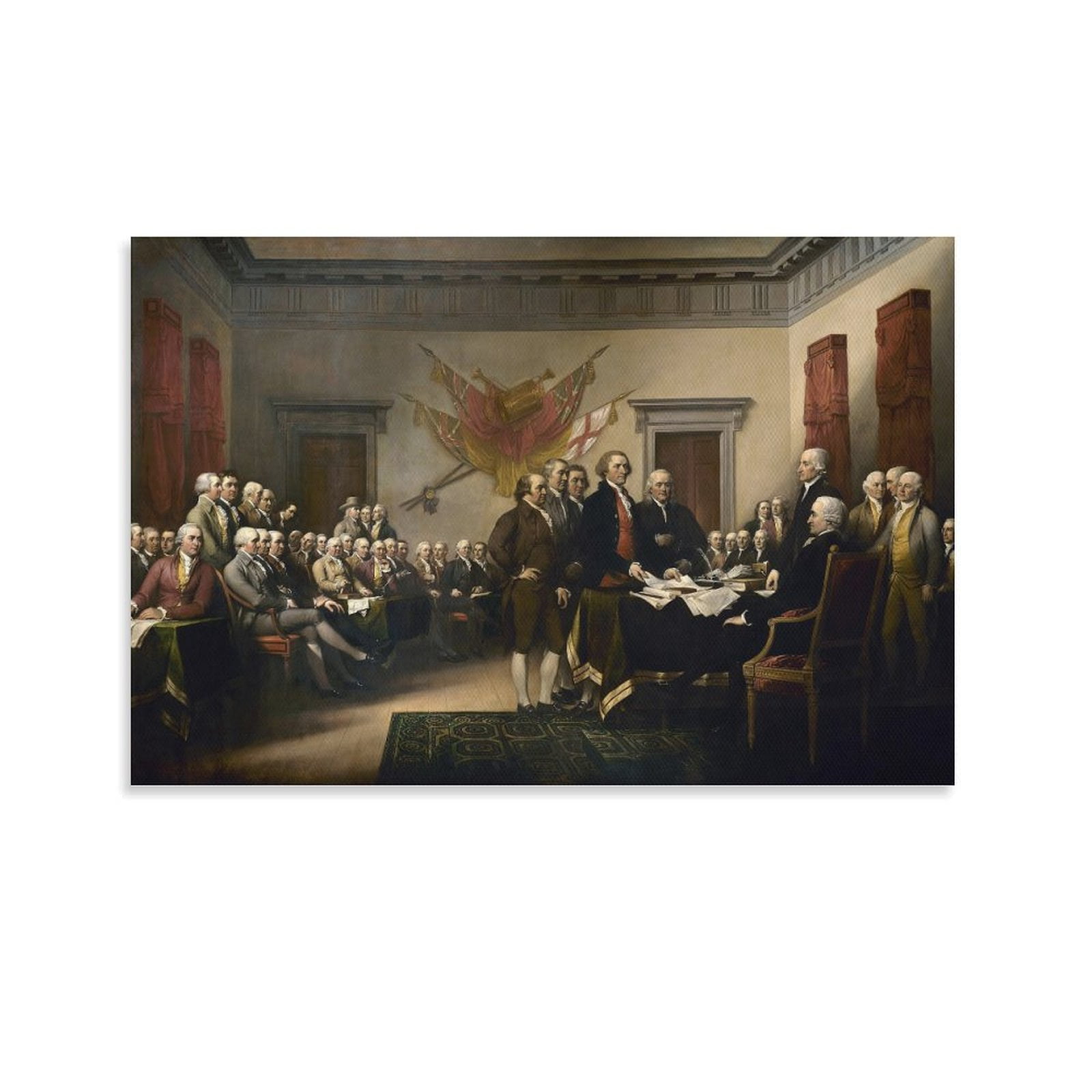 Thomas Jefferson Signing The Declaration Of Independence Poster Gifts ...