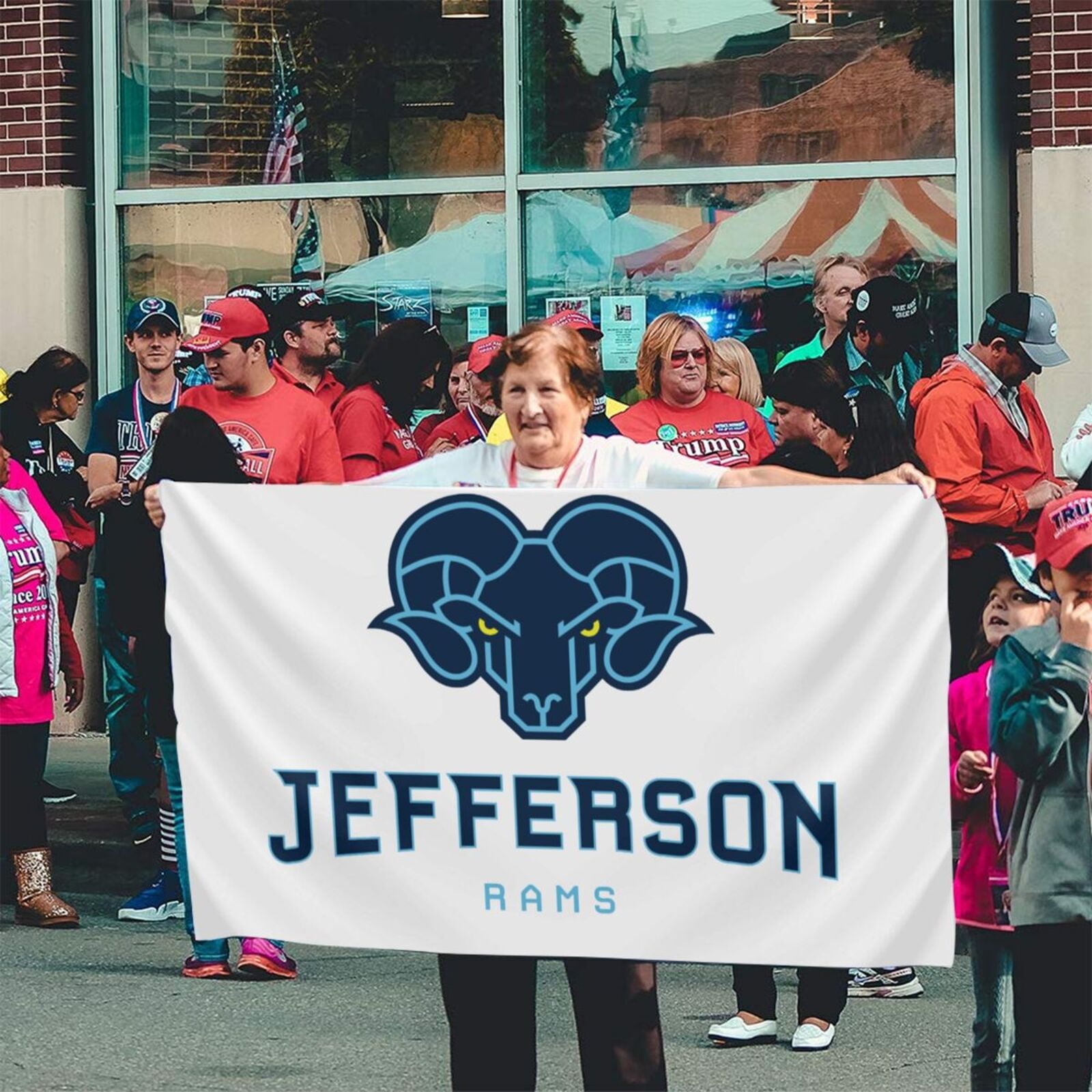 Thomas Jefferson University Logo Banner Breeze Flag Double sided ...