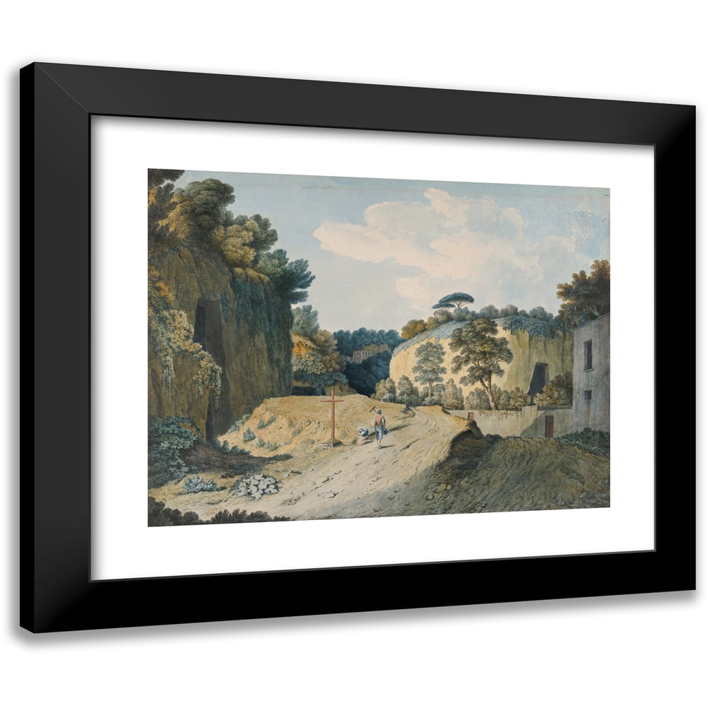 Thomas Jones 18x15 Black Modern Framed Museum Art Print Titled - A Road ...