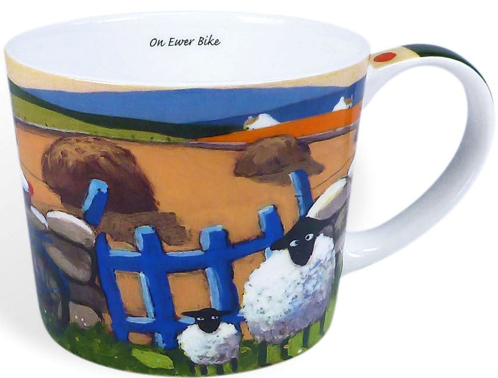 Thomas Joseph On Ewe’r Bike Mug Sheep Design Porcelain Irih Coffee Mug ...