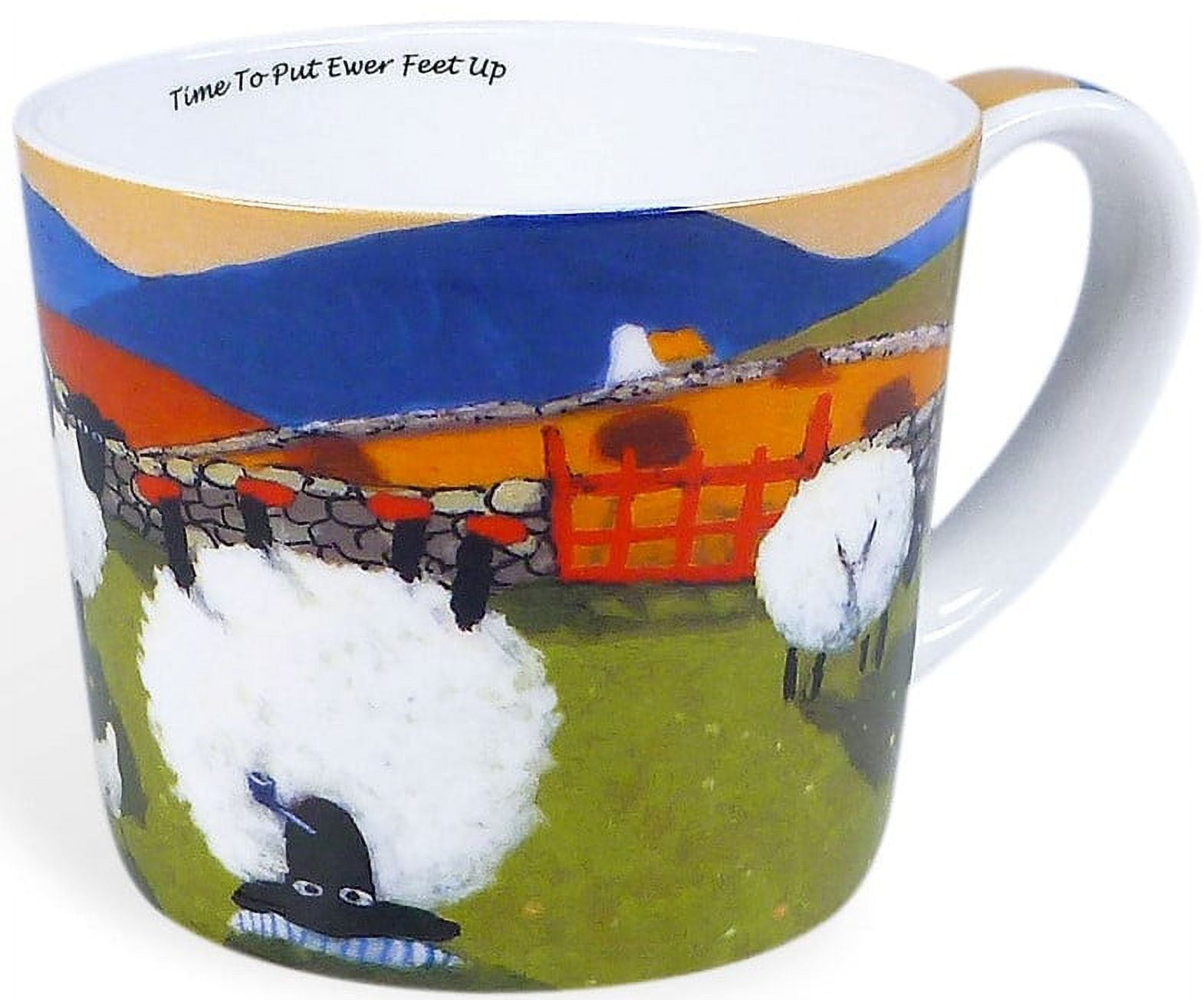 Thomas Joseph Porcelain Tea/Coffee Mug, Time To Put Ewe'r Feet Up ...