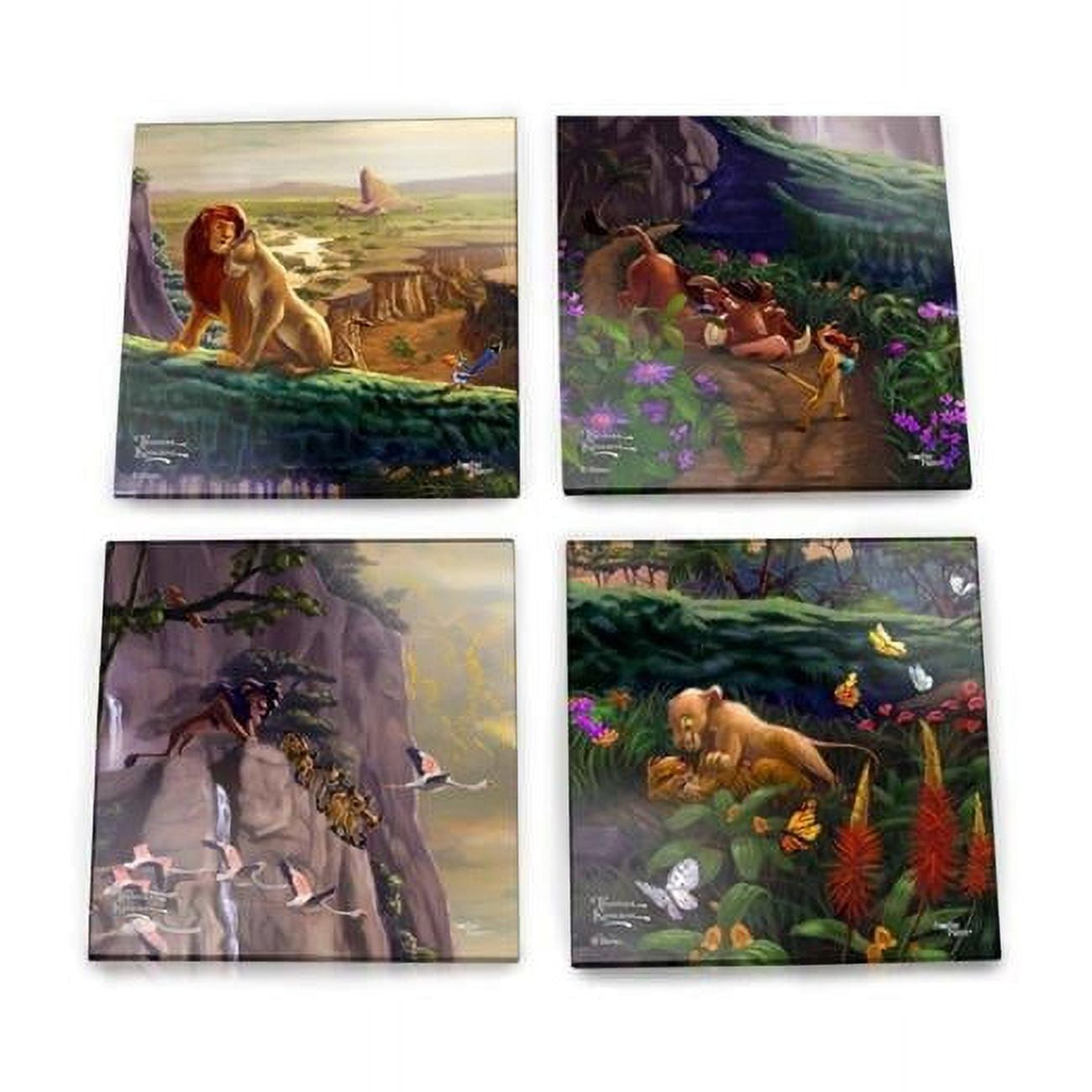 Thomas Kinkade Lion King Return to Pride Rock StarFire Prints Glass ...