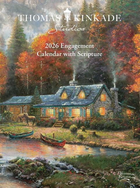 Thomas Kinkade Studios 2026 Monthly/Weekly Engagement Calendar with ...