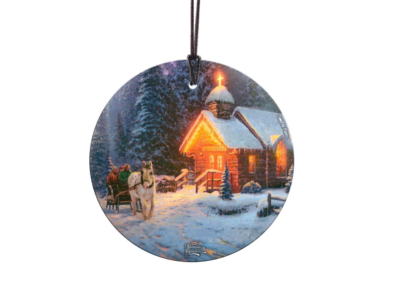 Thomas Kinkade Studios (Christmas Chapel) StarFire Prints™ Hanging ...
