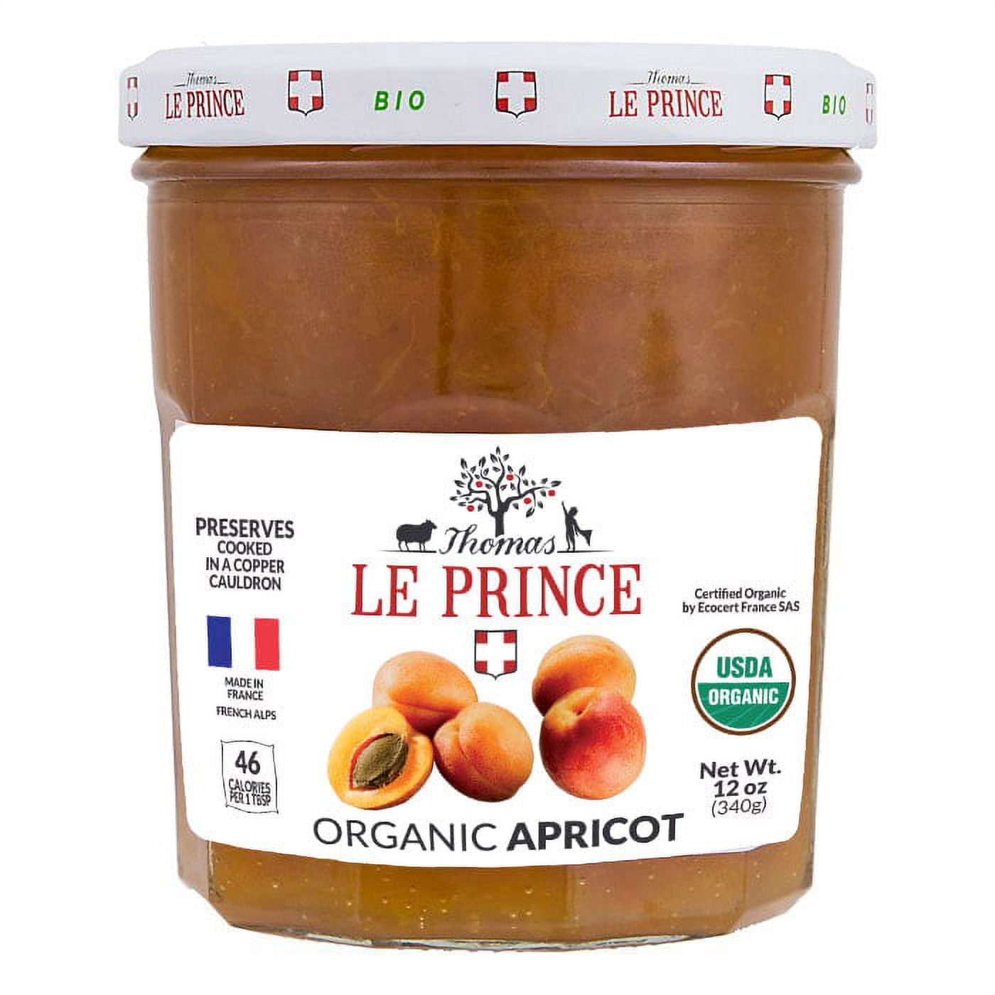 Thomas Le Prince Organic Apricot Fruit Preserve 12 oz Jar - Walmart.com